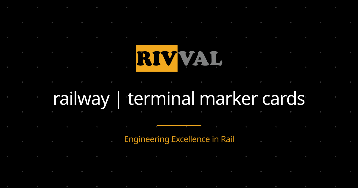 railway | terminal marker cards | RIVVAL LTD